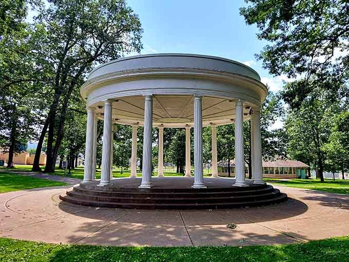 This classical pavilion has seen more marriage proposals than your aunt's Facebook feed and twice as many happy endings.