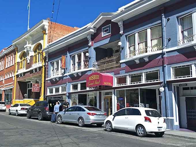 The Grand Hotel's colorful facade proves that Bisbee never met a paint color it didn't want to befriend immediately.