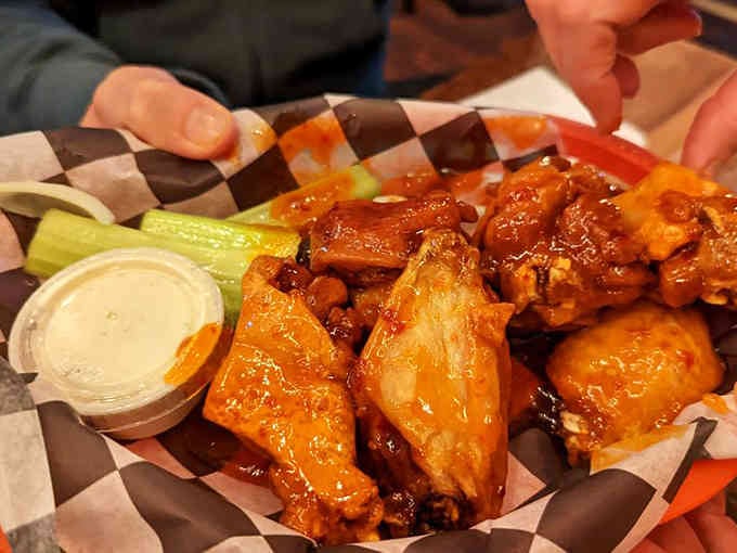 Sweet chili wings glistening with sauce prove that sometimes the best things come in the most delicious packages.