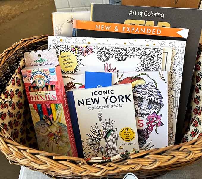 Adult coloring books and art supplies prove therapy doesn't always require a couch or a copay.