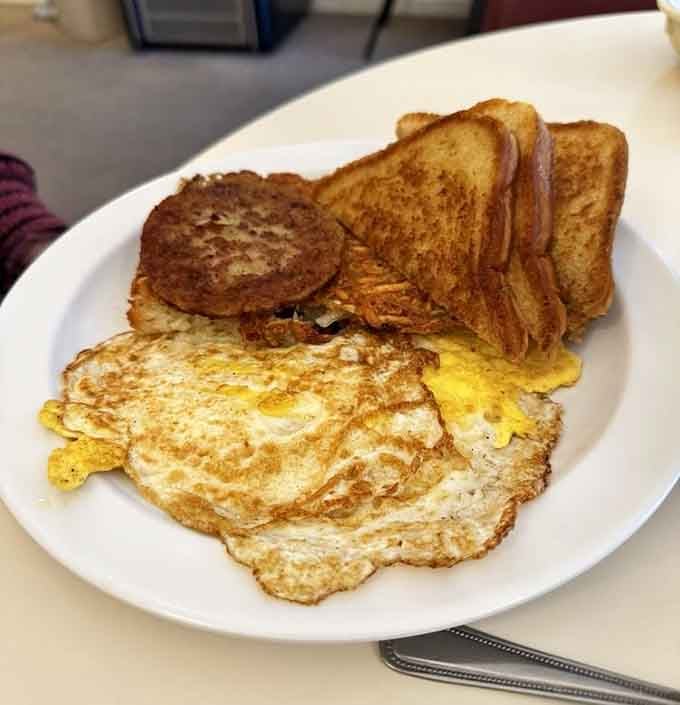 Golden hash browns, perfectly fried eggs, and toast that's actually toasted&mdash;breakfast fundamentals executed flawlessly every single time.