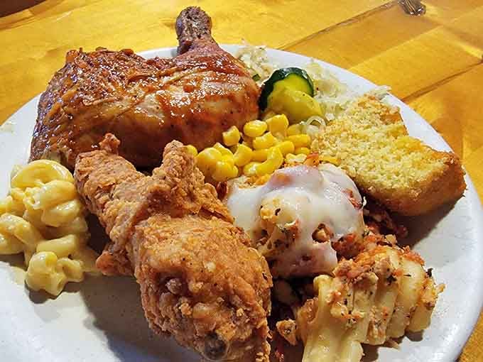 When your plate needs an engineering degree to stay balanced, you know you've hit the buffet jackpot properly.