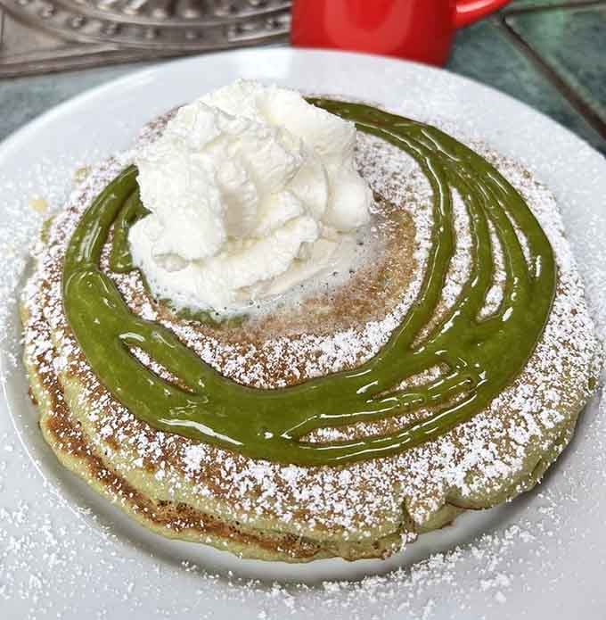 Green tea meets tiramisu meets pancakes in a flavor combination that sounds wild but tastes like pure genius.