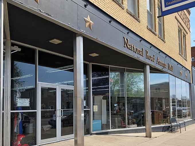 The National Road Antique Mall beckons with promises of vintage finds and stories your credit card will remember.