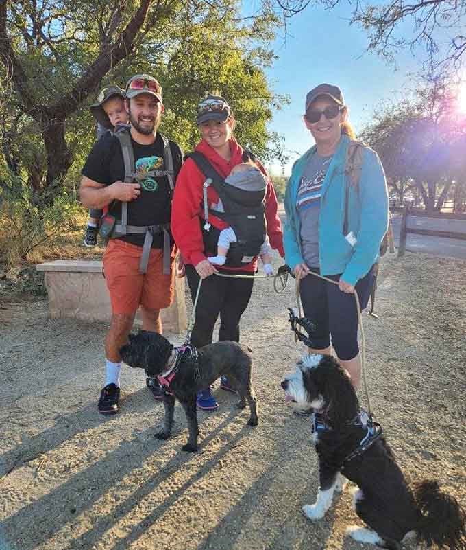 Nothing says "we made it" quite like happy hikers, good dogs, and a trail that delivered on its promises.