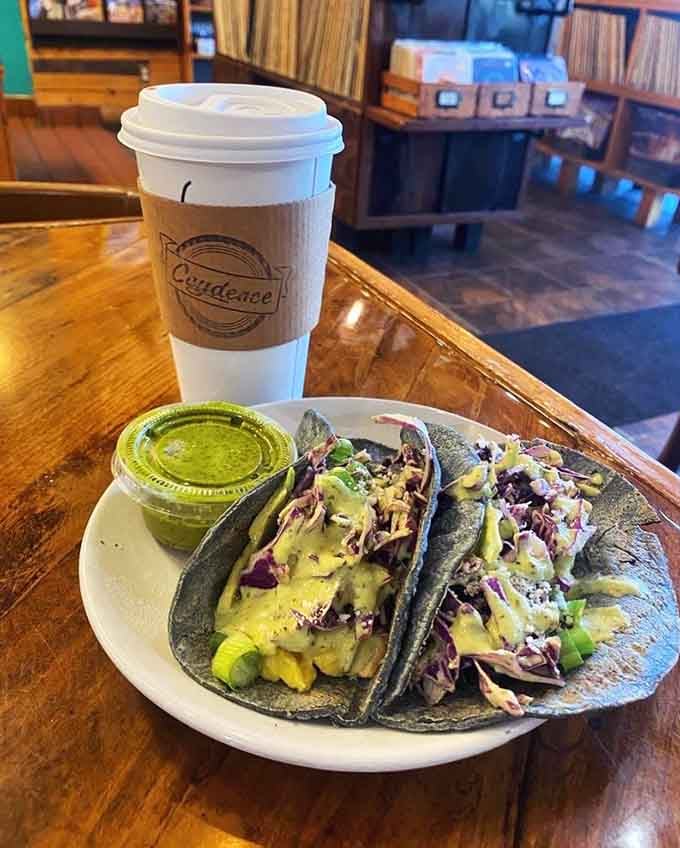 Breakfast tacos that look this good should probably come with a warning label about becoming completely addicted to them.