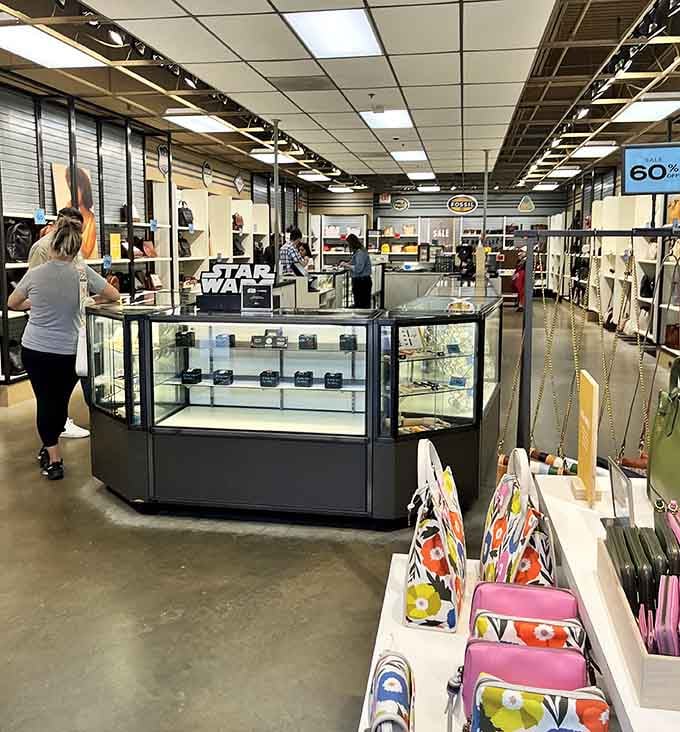 Glass cases full of treasures that won't require you to take out a small loan, proving luxury can be surprisingly affordable.