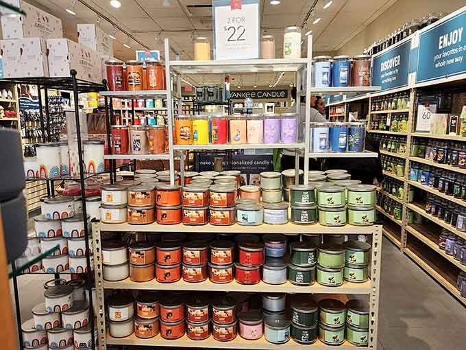 The candle section offers enough scent combinations to make your entire house smell like a different season every week.