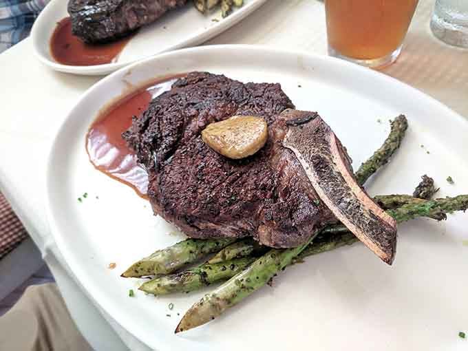 That perfectly seared ribeye with asparagus proves Kentucky knows its way around exceptional beef and vegetables.