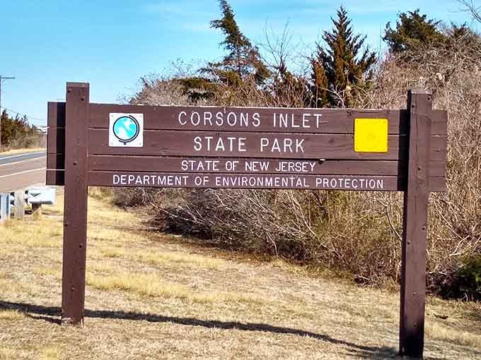 This unassuming sign marks the gateway to one of New Jersey's best-kept secrets, no fanfare required.