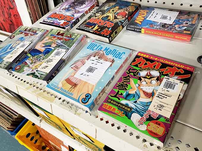 Manga and memories collide on shelves packed with reading material from every era imaginable.