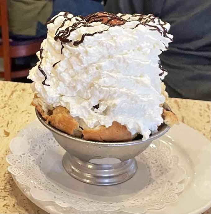 That mountain of whipped cream isn't just decoration, it's a delicious promise of what's to come.