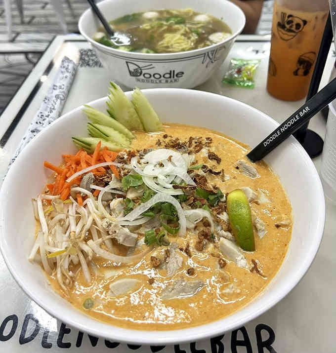 The Red Light Special brings creamy, dreamy broth that'll make you forget you're eating in a cartoon.