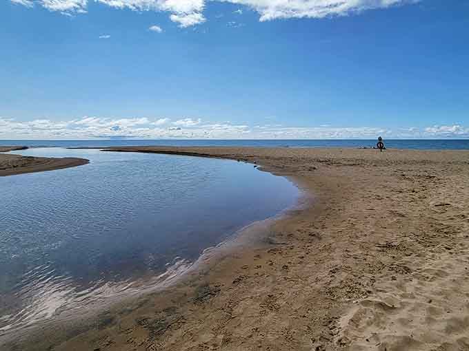 Where the channel meets the lake, nature shows off its engineering skills better than any architect.