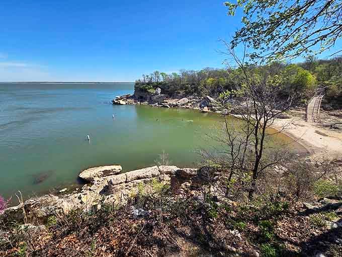 This secluded cove proves Texas has been holding out on us, looking suspiciously like a Caribbean vacation brochure.