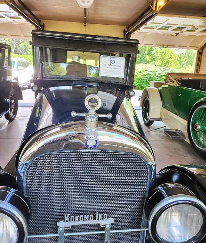 A vintage Haynes automobile sits ready to roll, proving Kokomo once built cars that could rival anyone's.