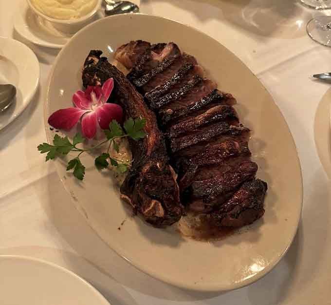 Behold the bone-in ribeye, sliced and ready to make every other steak you've eaten feel inadequate by comparison.