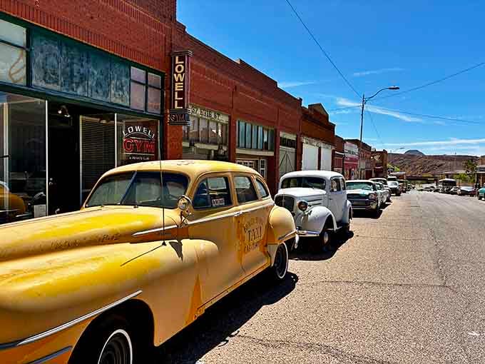 That yellow taxi cab has been waiting for its next fare since Eisenhower was president, and honestly, same energy.