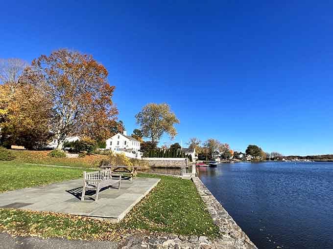 Riverside benches where you can contemplate life's mysteries or just watch boats go by without judgment.