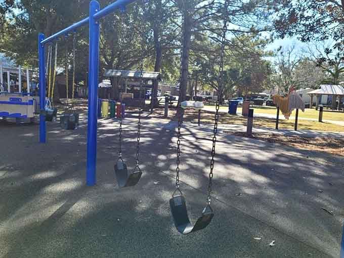 Finally, a swing set with enough seats to prevent the inevitable playground negotiations and territorial disputes.
