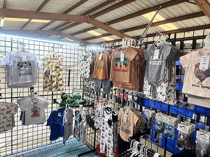 Kids' clothing that ranges from adorable to hilarious, proving Texas style starts young and stays strong forever.