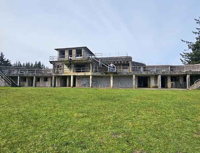 Battery Russell's multi-level fortifications look like a brutalist architect's fever dream meets military necessity and coastal views.