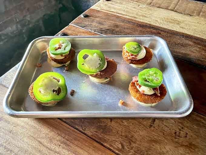 Those bright green jalape&ntilde;o slices sitting pretty on crispy rounds promise the kind of heat that keeps you coming back.