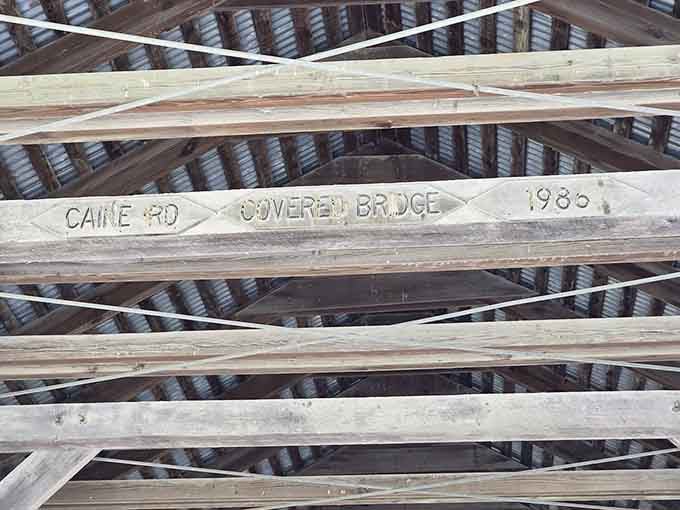 Someone carved their mark into history here, proving that leaving your signature beats graffiti every single time.