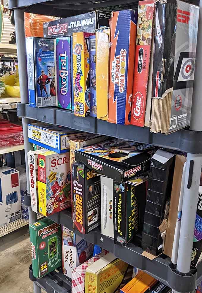 Board games stacked high promise family game nights without the guilt of overspending on entertainment.