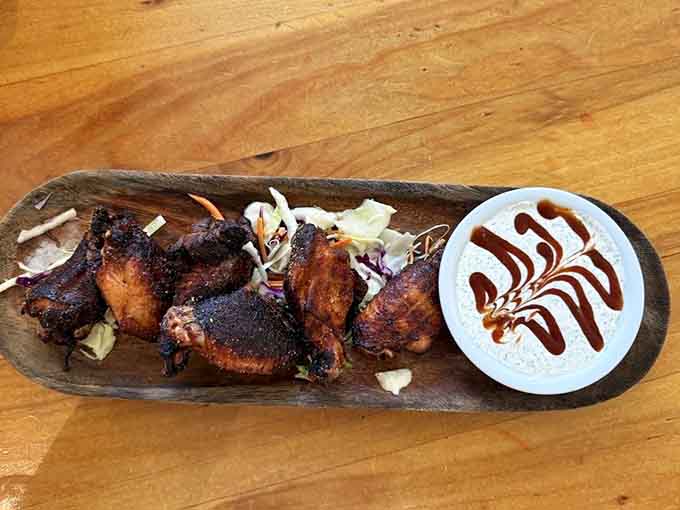 These smoked wings get the royal treatment, proving that barbecue and presentation aren't mutually exclusive concepts.