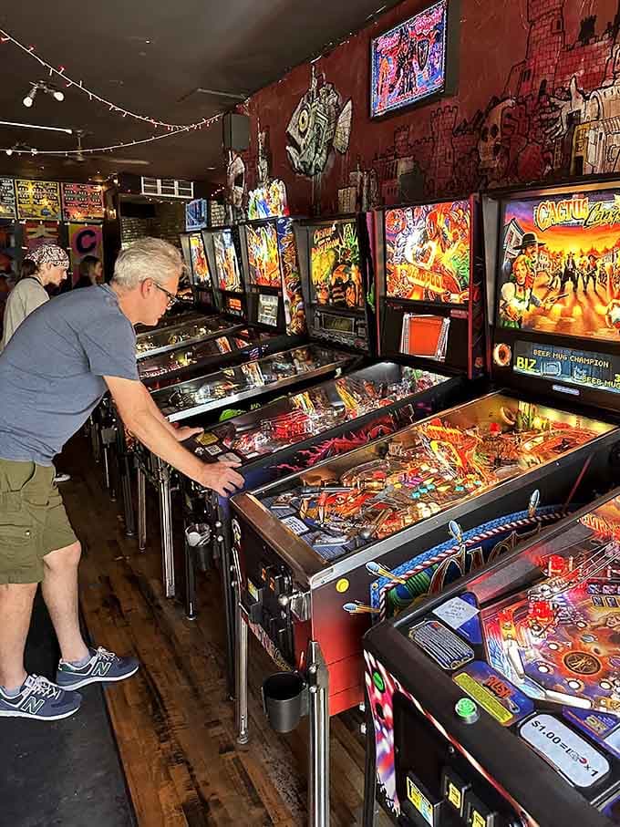 The concentration is real when you're defending your high score against friends who suddenly become your fiercest rivals.