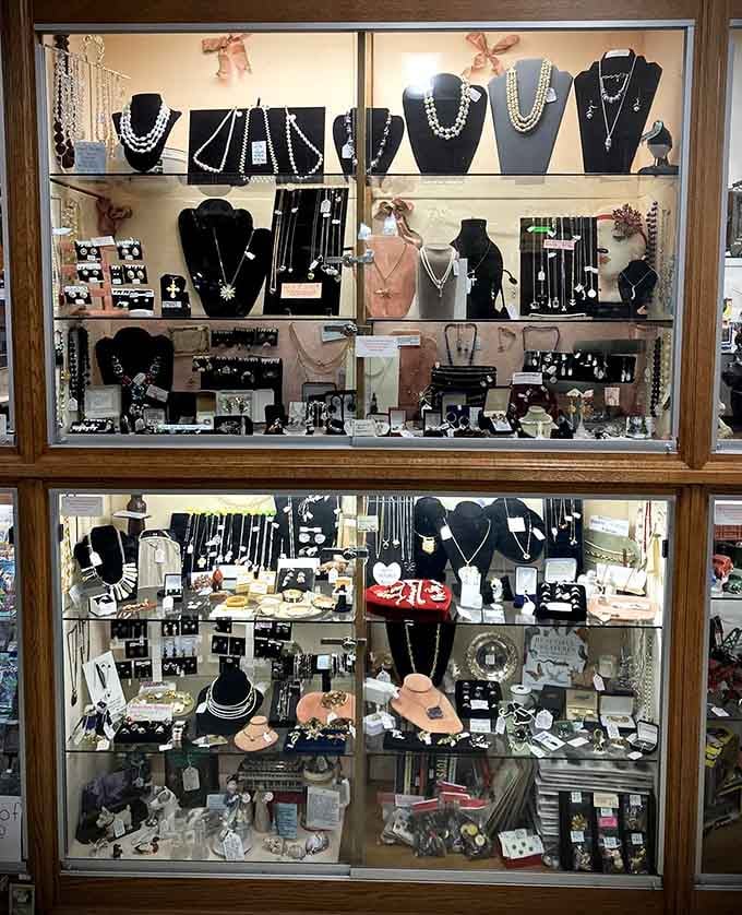 Pearls, brooches, and baubles that once adorned ladies who lunched now waiting for their second act.