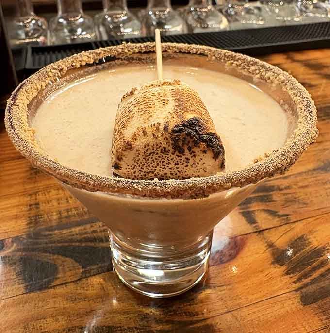 A toasted marshmallow garnish elevates this cocktail from delicious to absolutely Instagram-worthy and unforgettable.