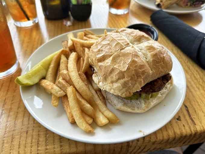 That Southwest black bean burger proves vegetarian options don't have to taste like penance and regret.