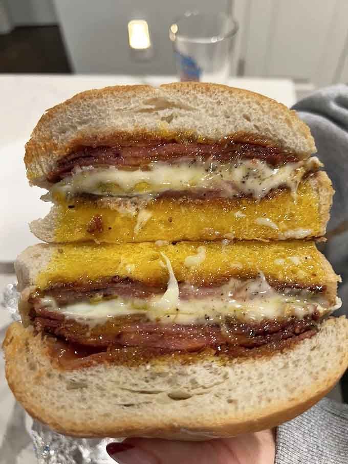 Behold the star of the show, griddled to crispy-edged perfection and ready for its close-up.