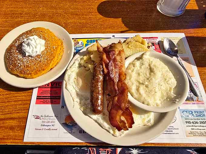When your breakfast plate arrives looking like this, you know someone in that kitchen truly understands happiness.