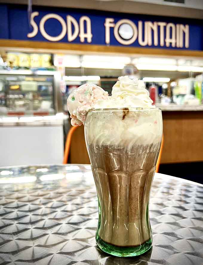 A hot chocolate float with ice cream might sound contradictory, but your taste buds won't be filing any complaints.