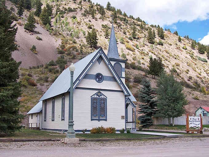This charming white church has witnessed more Colorado history than most textbooks, and it photographs better too.