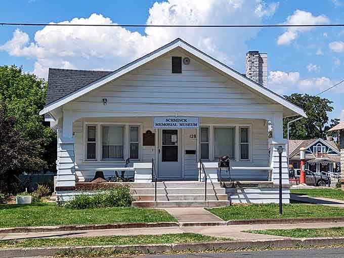 The Schminck Memorial Museum sits quietly preserving Lake County's past in this charming white building.