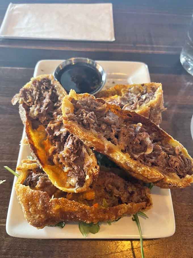 Italian beef eggrolls prove that sometimes the best ideas come from asking "what if?" after a few beers and actually following through.