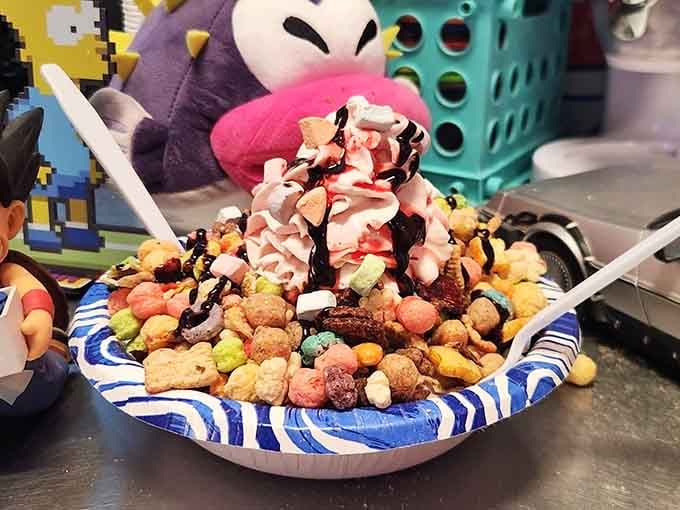 This cereal sundae creation belongs in a museum, or more realistically, in your belly immediately after snapping photos.