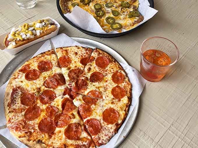 Pizza this good shouldn't exist in the middle of nowhere, yet here we are, living our best lives.