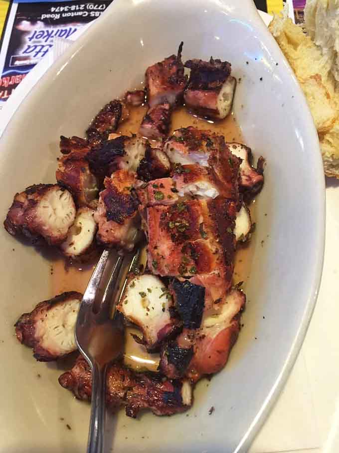 Grilled octopus that's tender enough to make you forget every rubbery disappointment you've ever experienced with cephalopods.