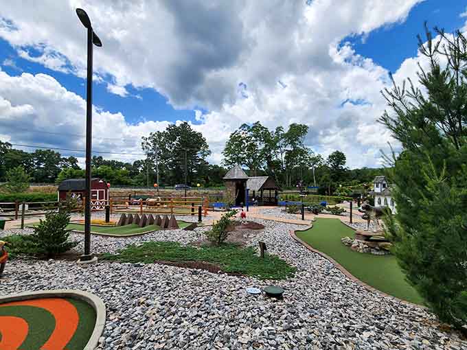 An Alpine village where the biggest mountain you'll climb is your scorecard after hole nine.