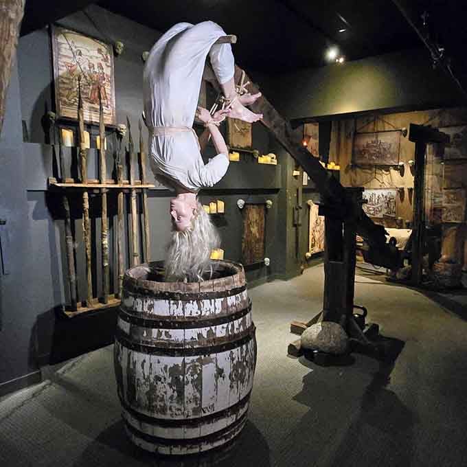 Nothing says "medieval justice system" quite like a mannequin demonstrating why you really didn't want to get caught stealing bread.