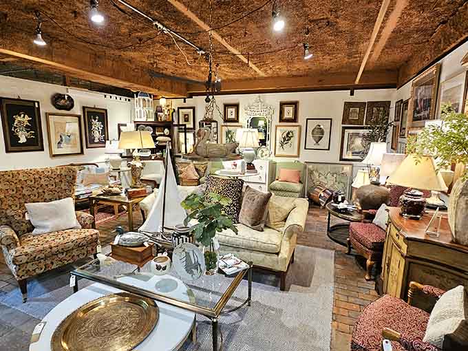 This cozy corner proves that comfort and style aren't mutually exclusive, just patiently waiting for the right buyer.