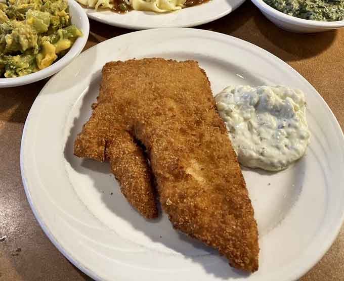 Golden fried cod with tartar sauce proves that sometimes the simple classics are classics for a reason.