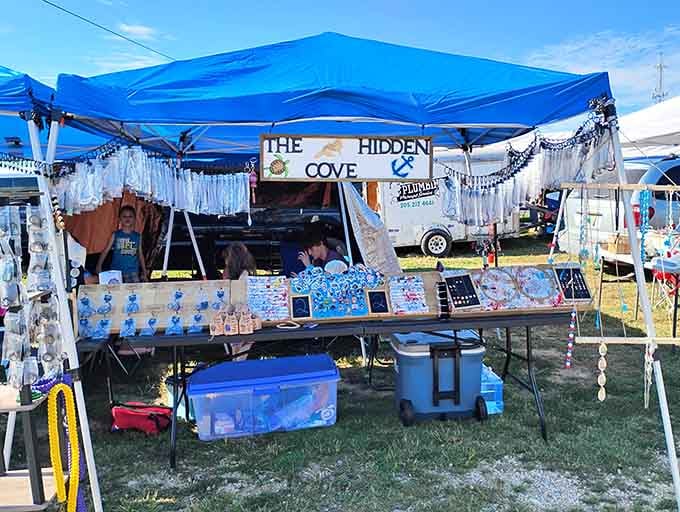 The Hidden Cove booth sparkles with handcrafted treasures, proving that good things really do come in small packages.