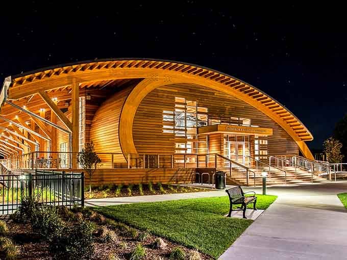 Mystic Seaport Museum: This architectural marvel looks like a wooden wave frozen in time, proving museums don't have to be boring boxes.