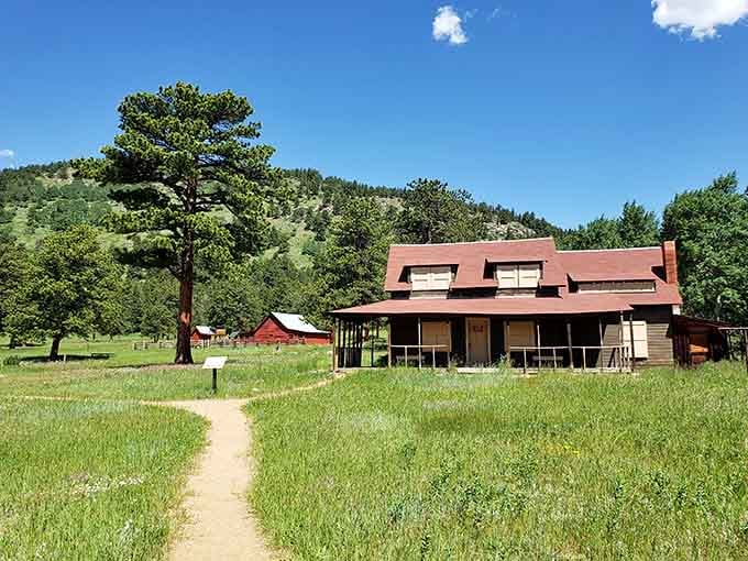 Summer meadows and mountain trails beckon from this peaceful trailhead where adventure begins with a simple parking spot.